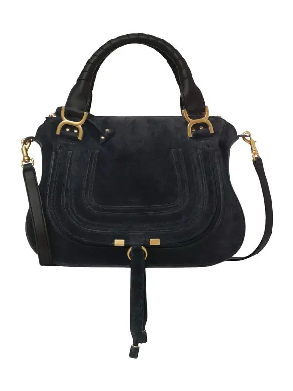 Chloé Marcie Whipstitch-trim Shoulder Bag - Blue