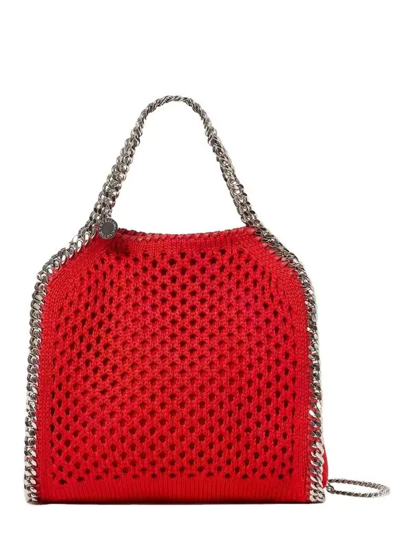 Stella McCartney Mini Falabella Mesh-knit Shoulder Bag - Red