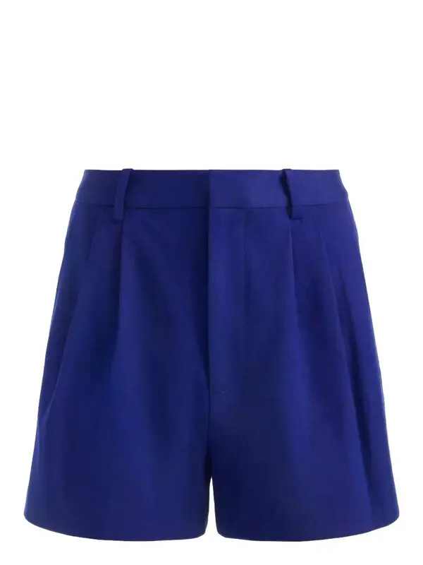 Alice + Olivia Conry Pleated Shorts - Blue