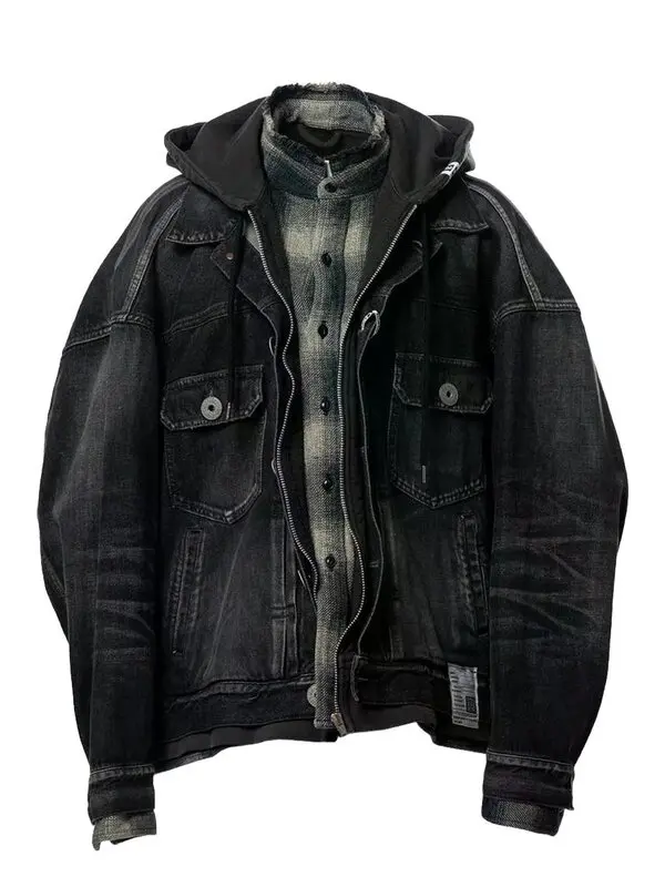 Mihara Yasuhiro Triple-layered Denim Jacket - Black