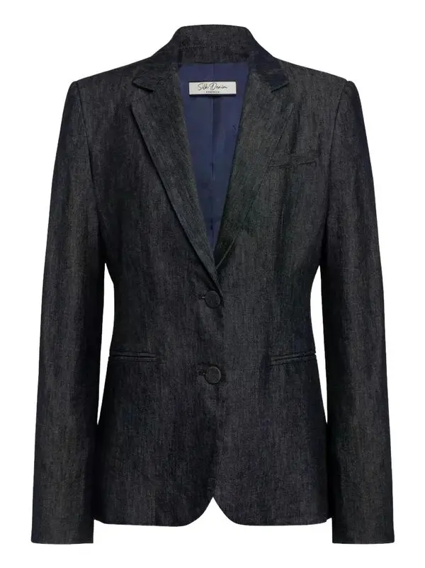 DONDUP Single-breasted Denim Blazer - Blue