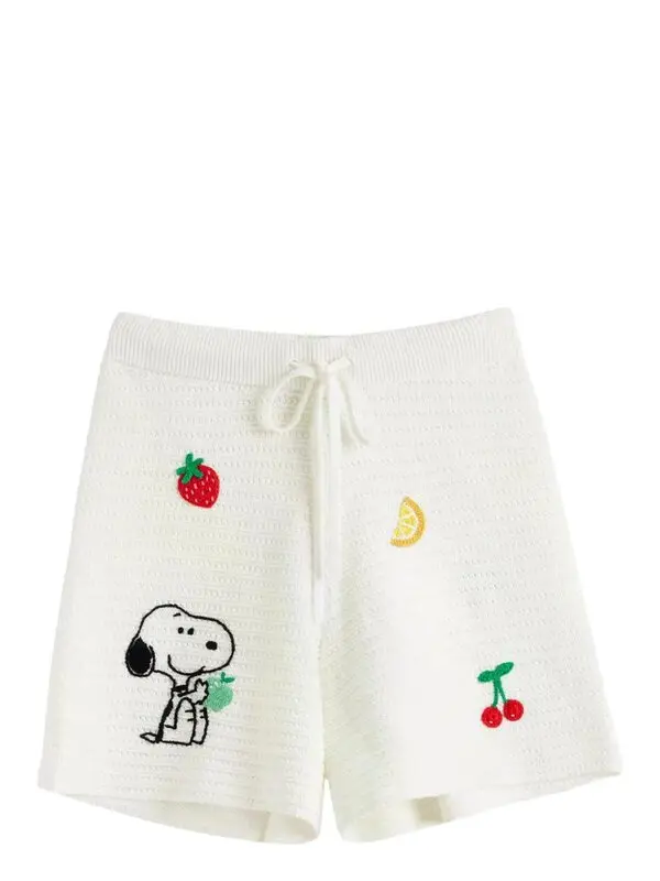 Chinti & Parker Cotton Crochet Shorts - White