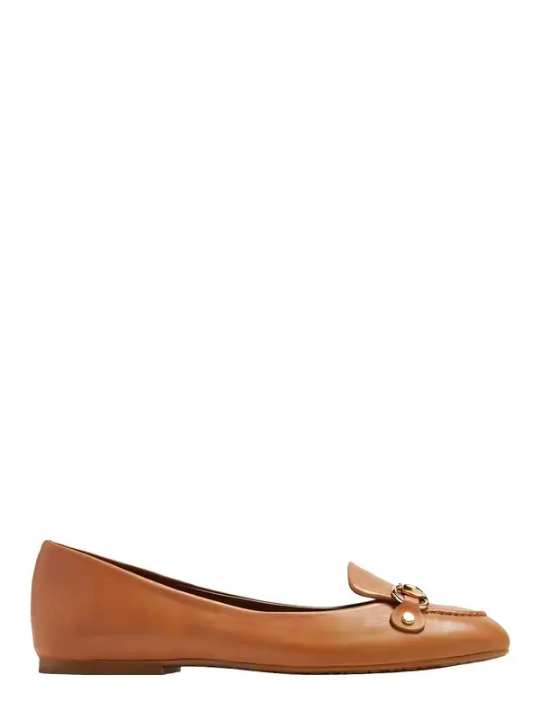 See By Chloé Logo-plaque Leather Ballet Flats - Brown