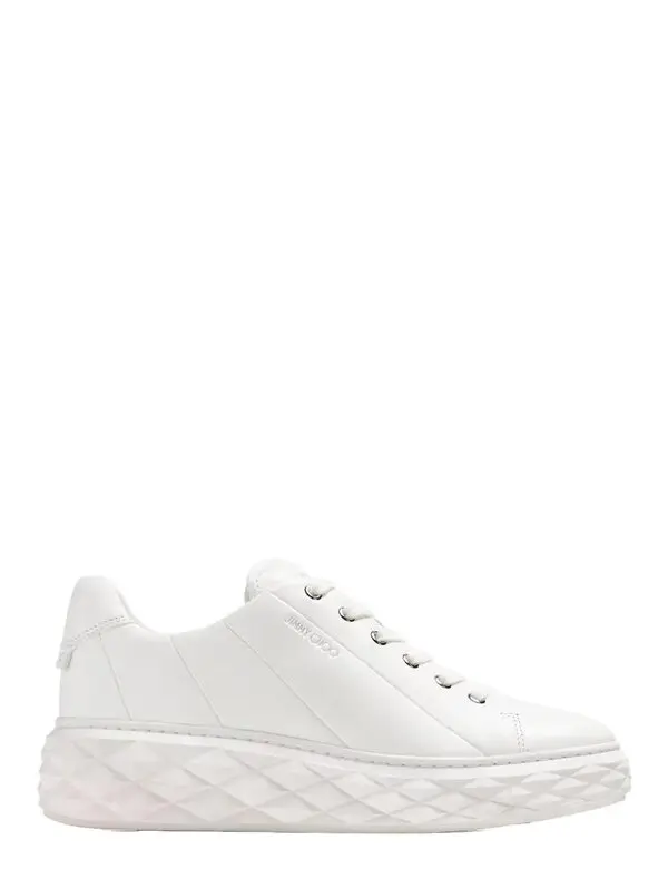 JIMMY CHOO Diamond Quilted-effect Chunky Sneakers - White