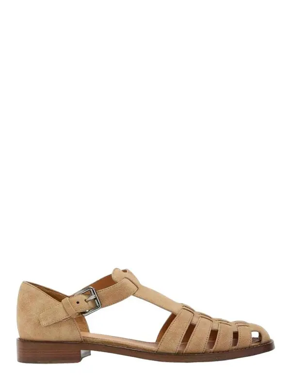 Church's Suede Cage Ballet Flats - Neutrals
