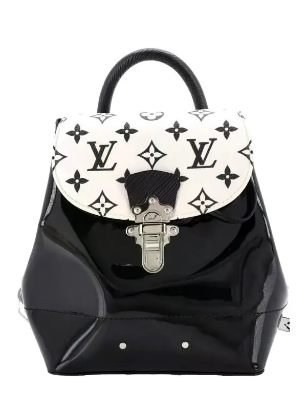 LOUIS VUITTON Hot Springs Vernis Monogram Canvas Backpack - Black