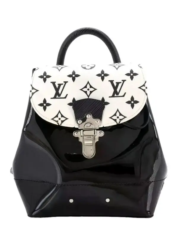 LOUIS VUITTON Hot Springs Vernis Monogram Canvas Backpack - Black
