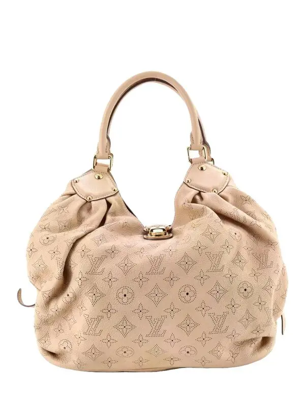 LOUIS VUITTON L Mahina Leather Hobo Bag - Neutrals
