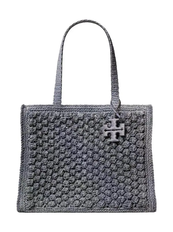 Tory Burch Small Ella Hand-crocheted Popcorn Tote - Grey