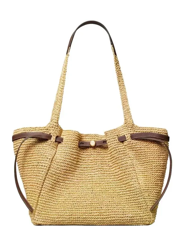 Tory Burch Romy Woven Tote Bag - Neutrals