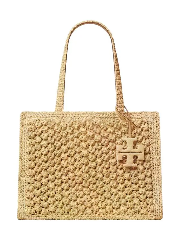 Tory Burch Small Ella Hand-crocheted Popcorn Tote - Neutrals