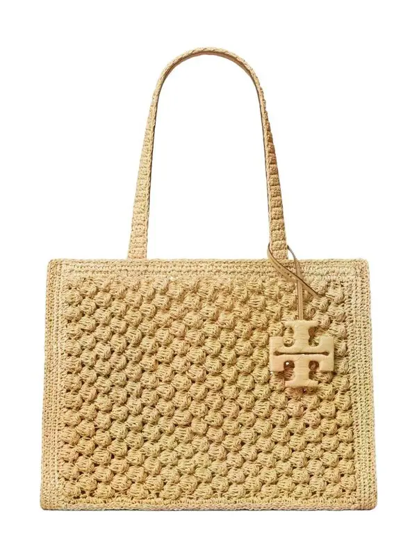 Tory Burch Small Ella Hand-crocheted Popcorn Tote - Neutrals