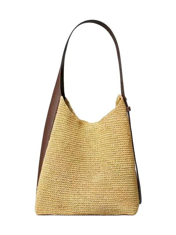 Tory Burch Romy Woven Shoulder Bag - Neutrals