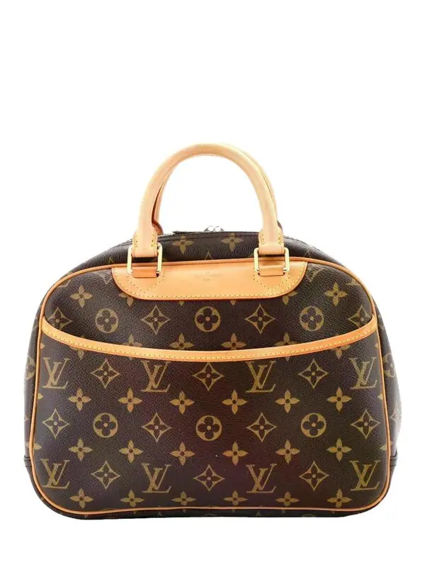 LOUIS VUITTON Trouville Handbag Monogram Canvas Satchel - Brown