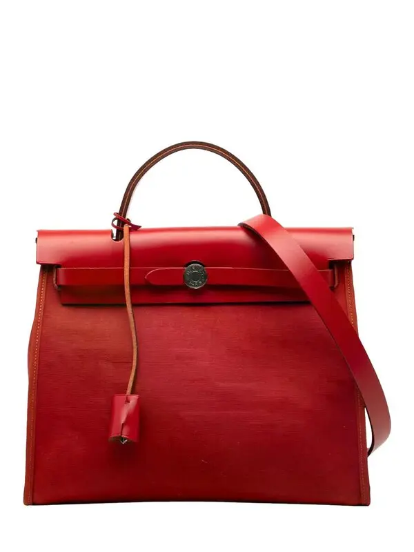 Hermès 2021 Herbag Zip 31 Satchel - Red