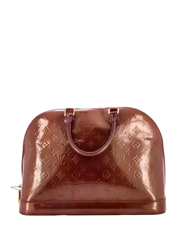 LOUIS VUITTON Alma Handbag Monogram Vernis Gm - Red