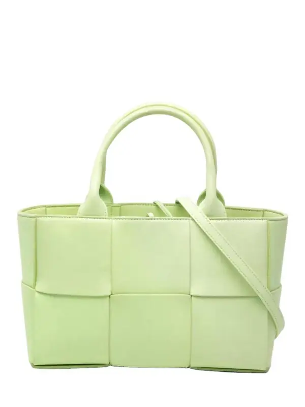 Bottega Veneta Nappa Maxi Intrecciato Arco Tote Satchel - Green