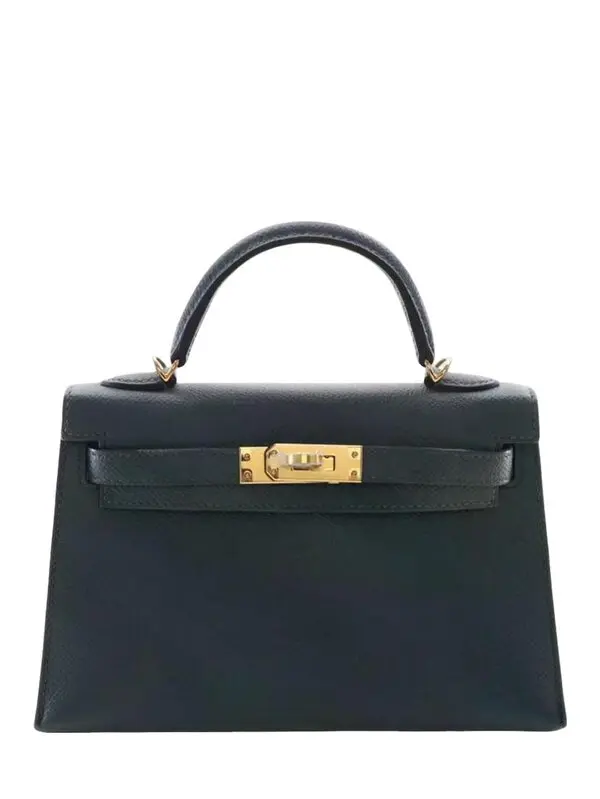 Hermès 2021 Mini Epsom Kelly Ii Sellier 20 Satchel - Green