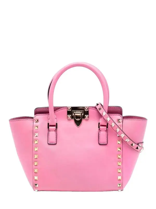 Valentino Garavani 2000-2017 Mini Rockstud Leather Satchel - Pink