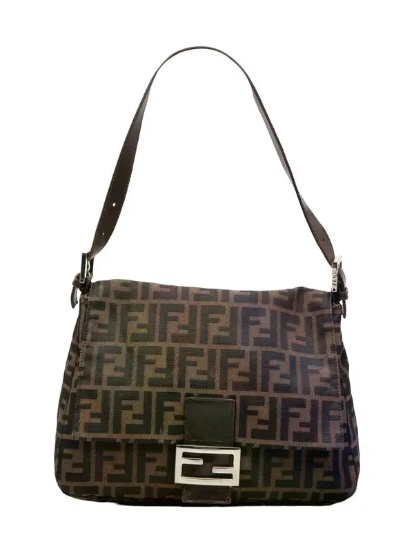 Fendi 2000-2010 Zucca Canvas Mamma Forever Shoulder Bag - Brown