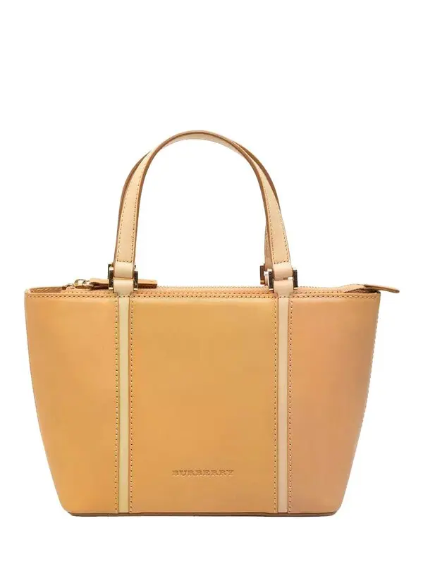 Burberry Leather Tote Bag - Brown