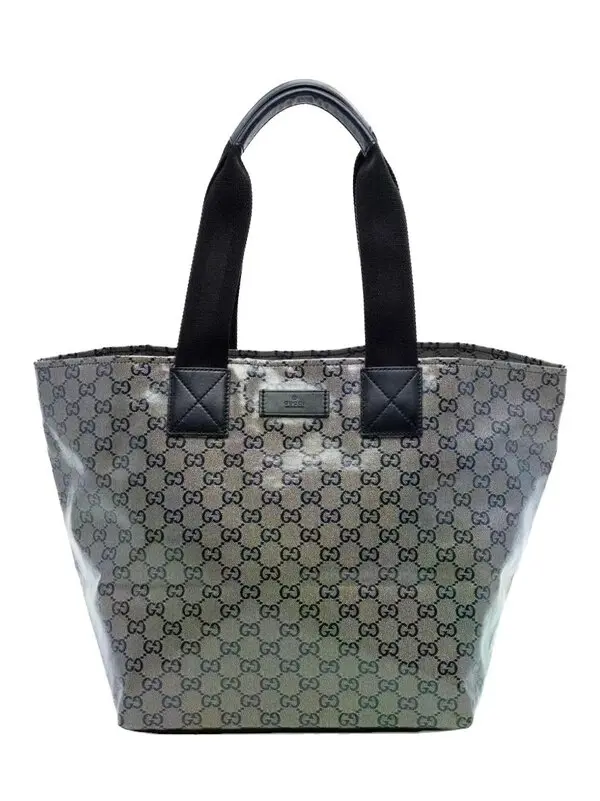 Gucci Gg Crystal Web Tote - Grey