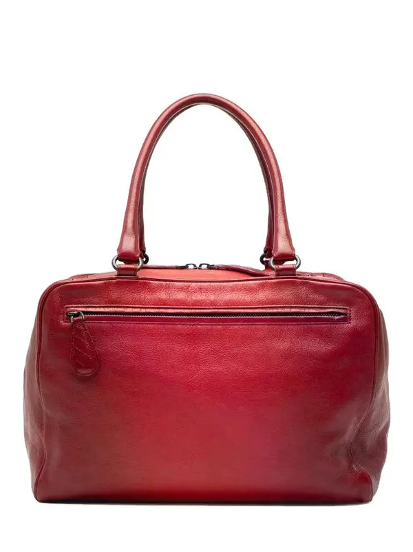 Bottega Veneta Medium Goatskin Madras Sfumato Brera Handbag - Red