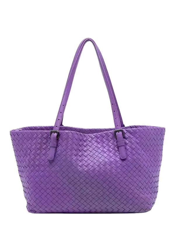 Bottega Veneta 2012-2026 Medium Nappa Intrecciato Cesta Tote Bag - Purple