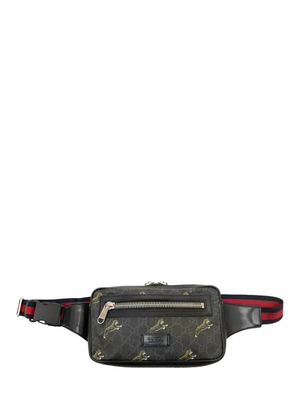 Gucci Gg Supreme Web Belt Bag - Black