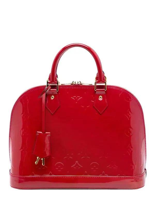 LOUIS VUITTON 2013 Monogram Vernis Alma Pm Handbag - Red