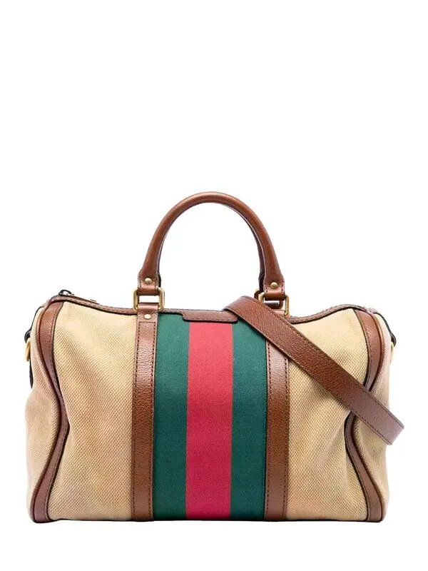 Gucci Canvas Web Joy Boston Bag - Neutrals