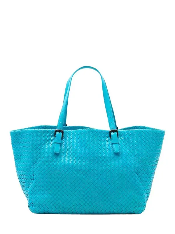 Bottega Veneta 2012-2026 Large Nappa Intrecciato Cesta Tote Bag - Blue