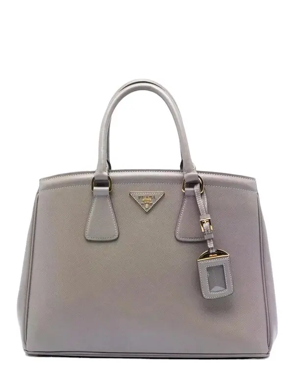 Prada Saffiano Lux Parabole Tote Bag - Brown