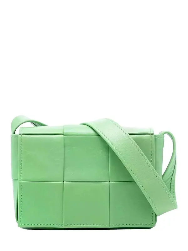 Bottega Veneta Nappa Intrecciato Cassette Crossbody Bag - Green