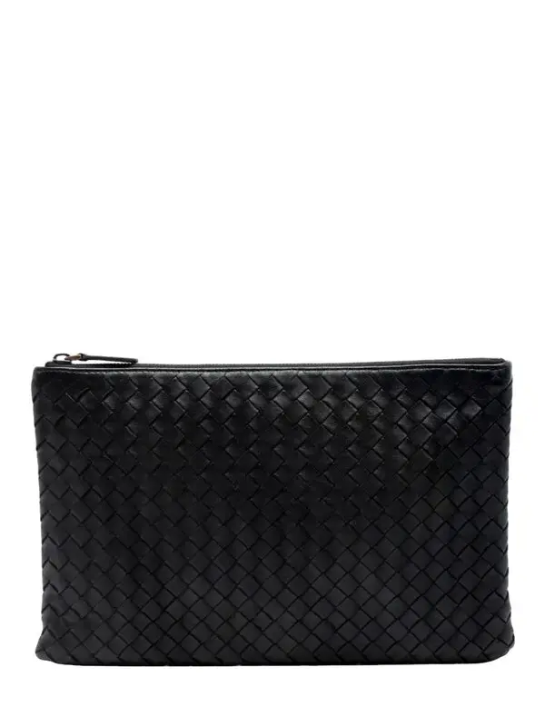 Bottega Veneta 2012-2026 Nappa Intrecciato Clutch Bag - Black