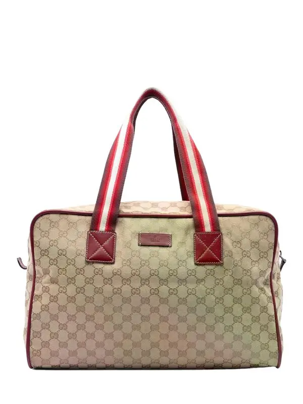 Gucci Gg Canvas Web Travel Bag - Neutrals