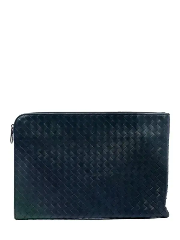 Bottega Veneta Nappa Intrecciato Clutch Bag - Blue