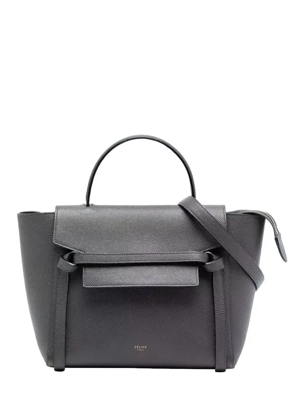 Celine Micro Belt Bag Grained Calfskin Satchel - Grey