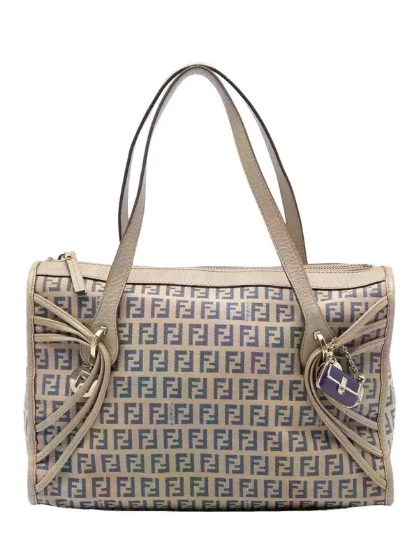 Fendi Zucchino Canvas Tote Bag - Neutrals