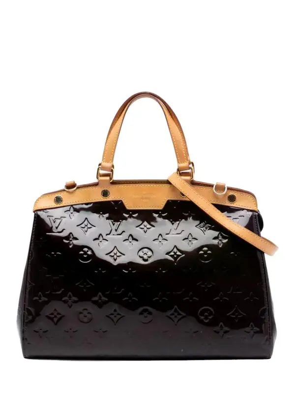 LOUIS VUITTON 2013 Monogram Vernis Brea Mm Satchel - Purple