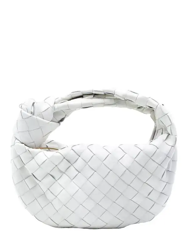 Bottega Veneta Mini Nappa Intrecciato Jodie Hobo Bag - White