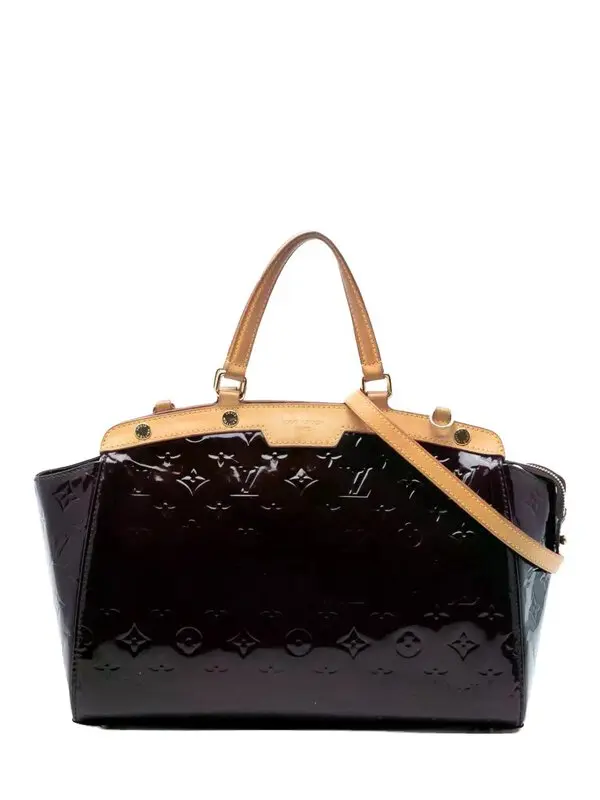 LOUIS VUITTON 2012 Monogram Vernis Brea Mm Satchel - Purple