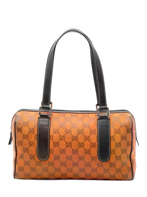 Gucci Gg Canvas Boston Bag - Orange