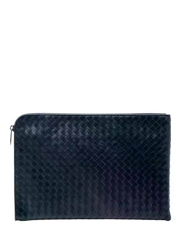 Bottega Veneta 2012-2025 Medium Nappa Intrecciato Document Case - Blue