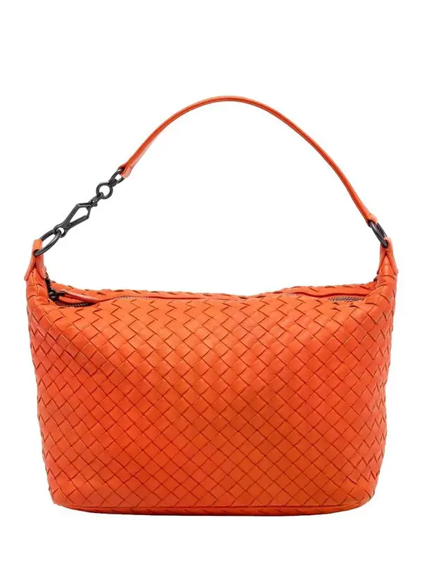 Bottega Veneta 2012-2026 Small Nappa Intrecciato Shoulder Bag - Orange