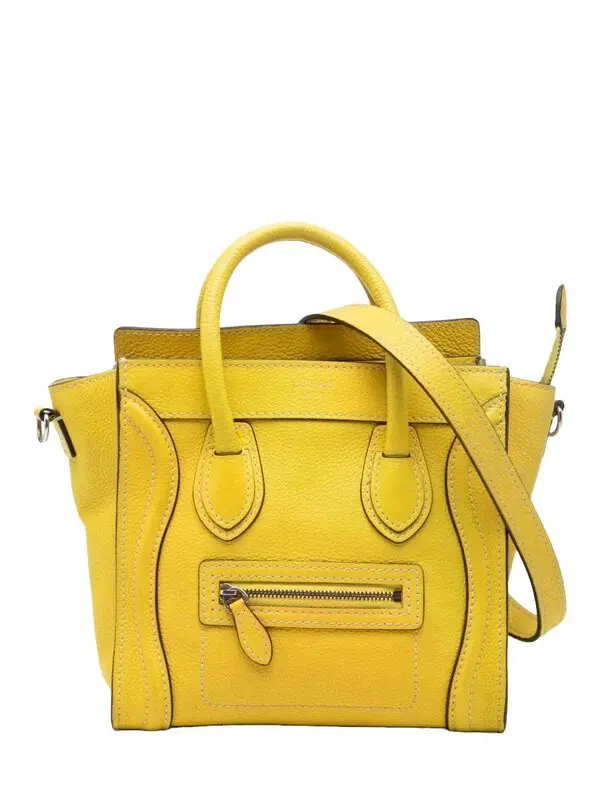 Celine 2011 Nano Grained Calfskin Luggage Satchel - Yellow