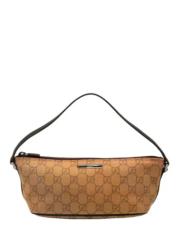Gucci Gg Canvas Boat Shoulder Bag - Brown