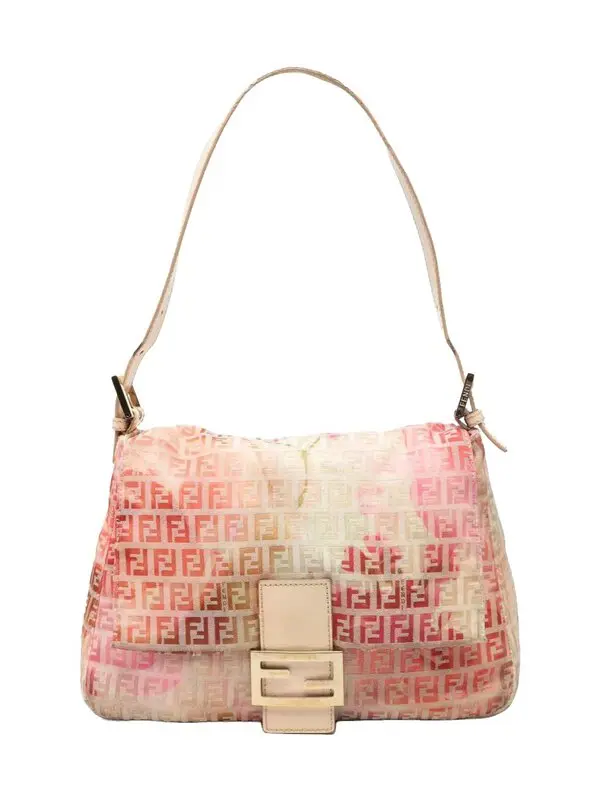 Fendi Zucchino Canvas Floral Mamma Forever Shoulder Bag - Pink