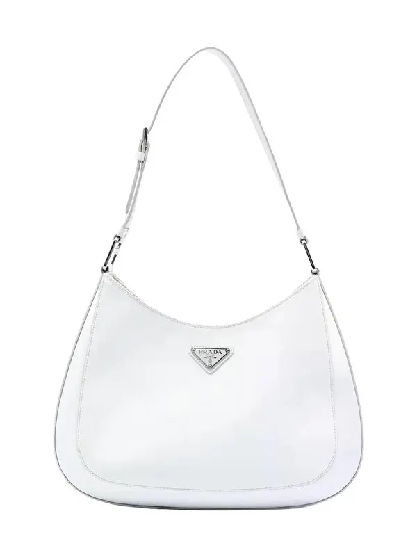 Prada Spazzolato Cleo Shoulder Bag - White
