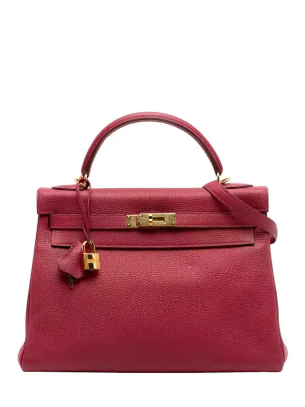 Hermès 2015 Togo Kelly Ii Retourne 32 Satchel - Red